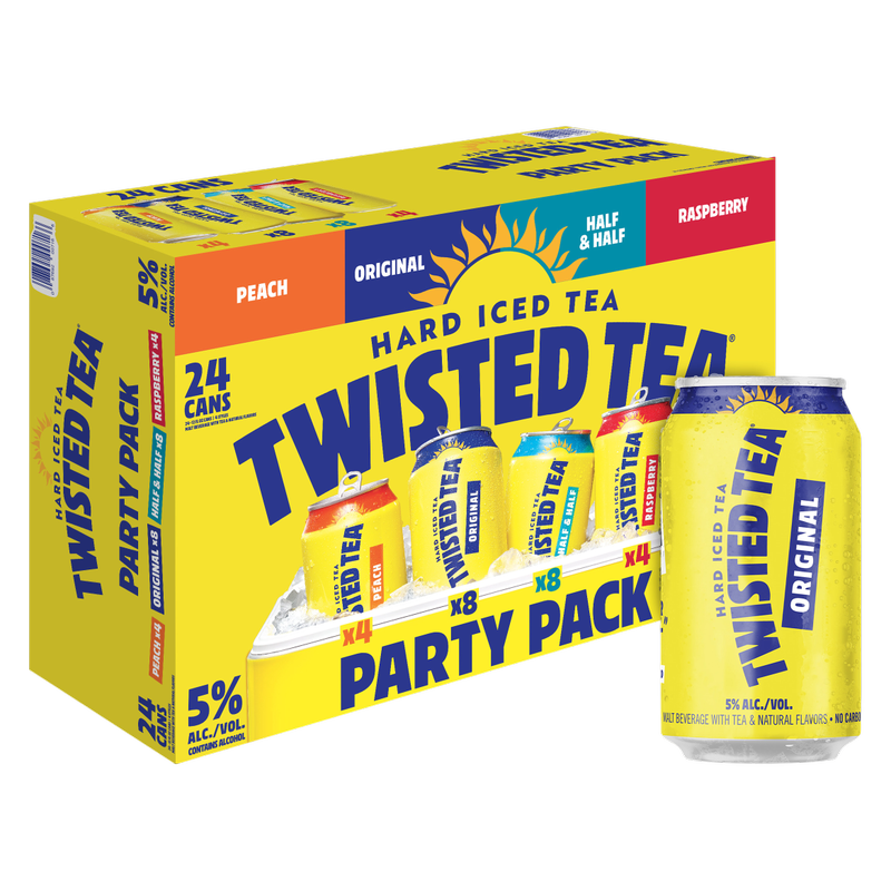 Twisted Tea Party Pack 24pk 12oz Cans 5% ABV – BevMo!