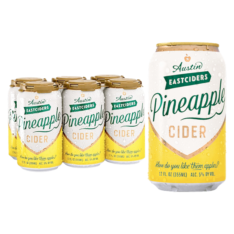 Austin Eastciders Pineapple Cider 6pk 12oz Can 5.0% ABV – BevMo! Arizona