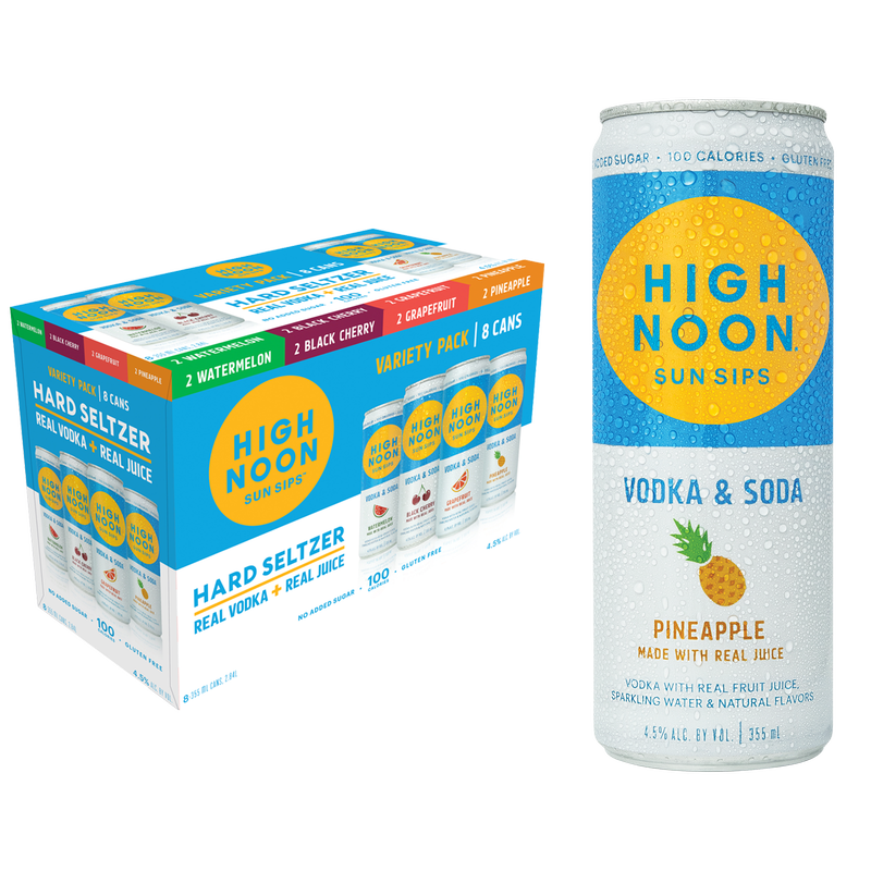 High Noon Vodka Hard Seltzer Variety 8pk 12oz Cans 4.5% ABV – BevMo!