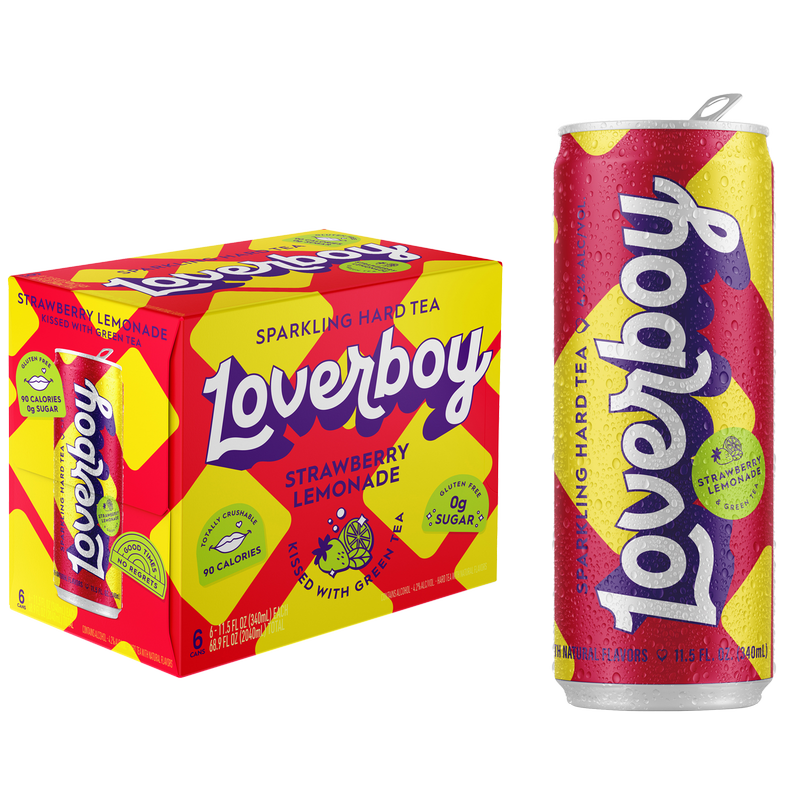 Loverboy Strawberry Lemonade Sparkling Hard Tea 6pk 12oz Can 4.2% ABV ...